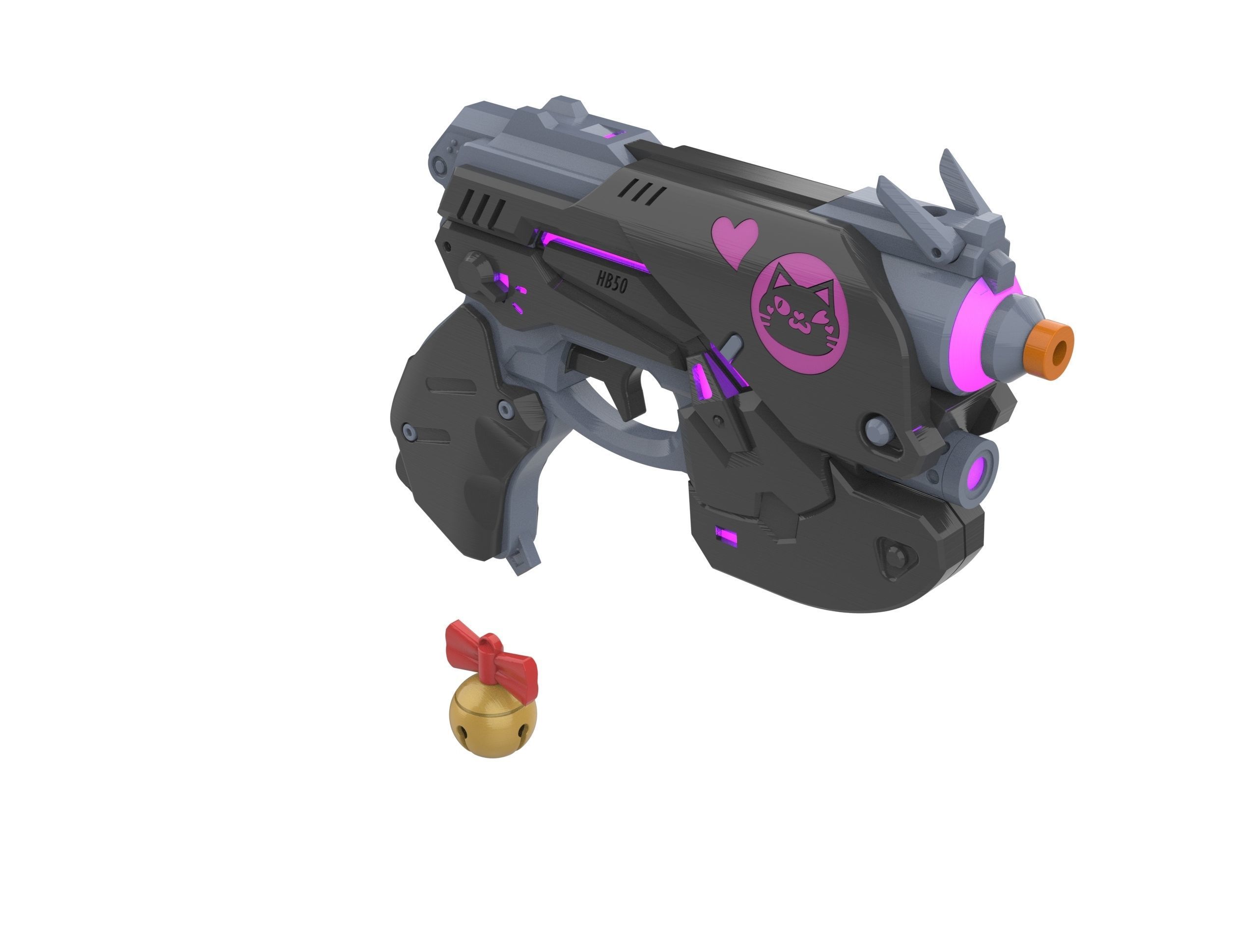 DVa Blaster Black Cat Skin - Overwatch - STL and CAD Commercial 3D ...
