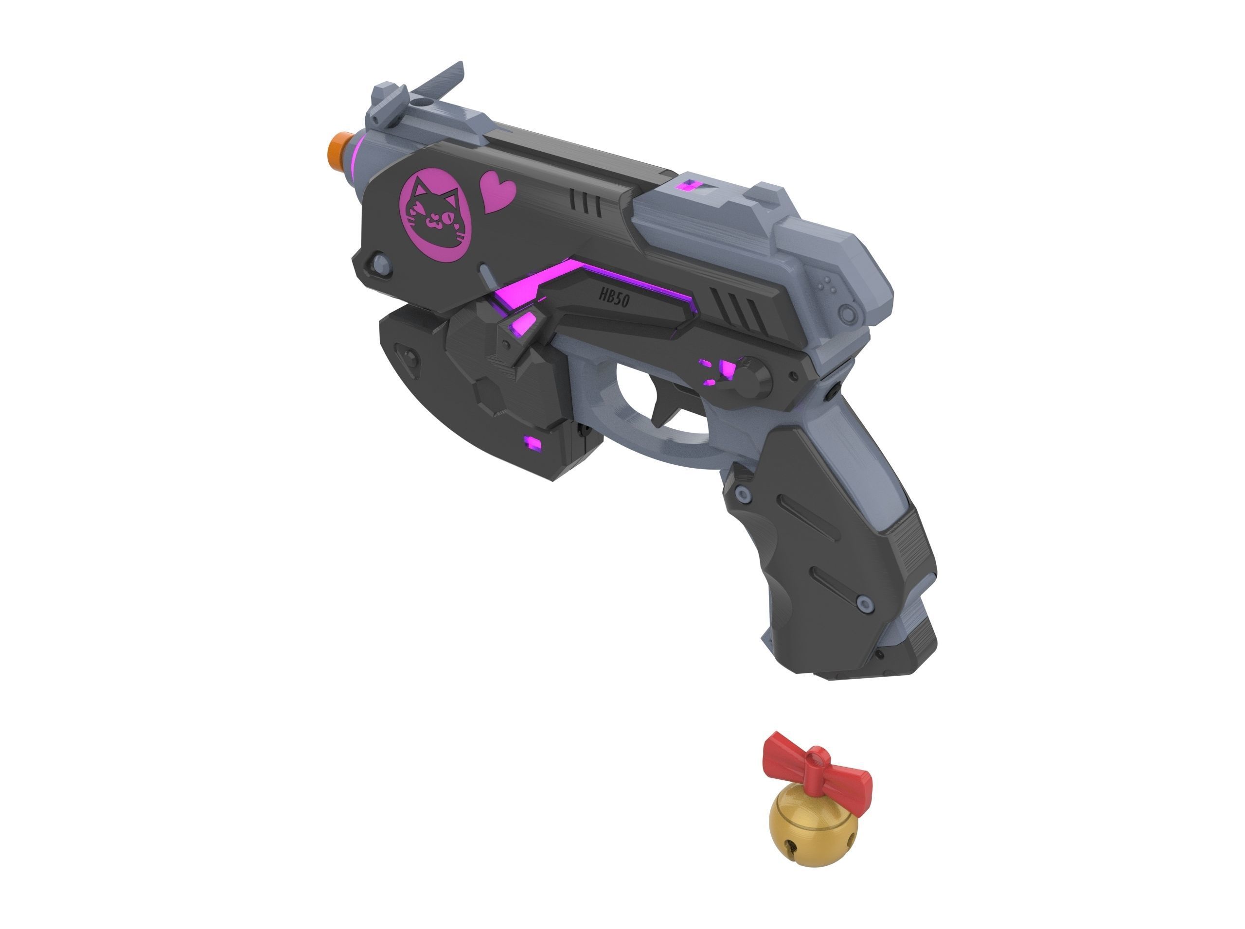 DVa Blaster Black Cat Skin - Overwatch - STL and CAD Commercial 3D ...