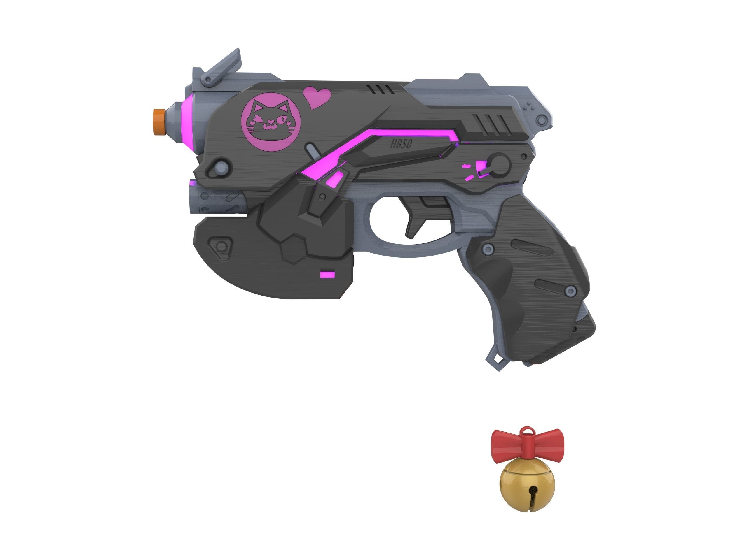 DVa Blaster Black Cat Skin - Overwatch - STL and CAD Commercial 3D ...