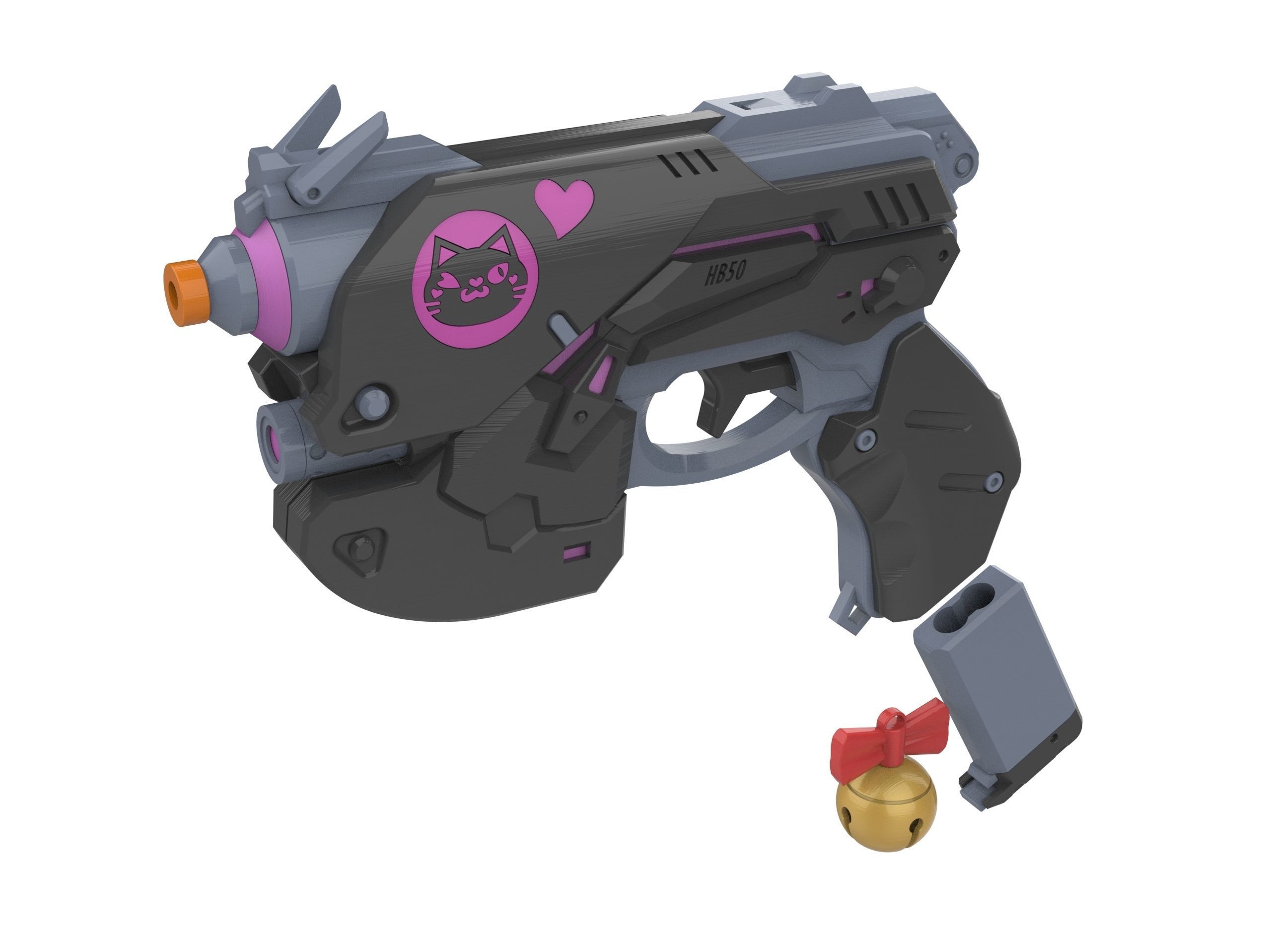 DVa Blaster Black Cat Skin - Overwatch - STL and CAD Commercial 3D ...