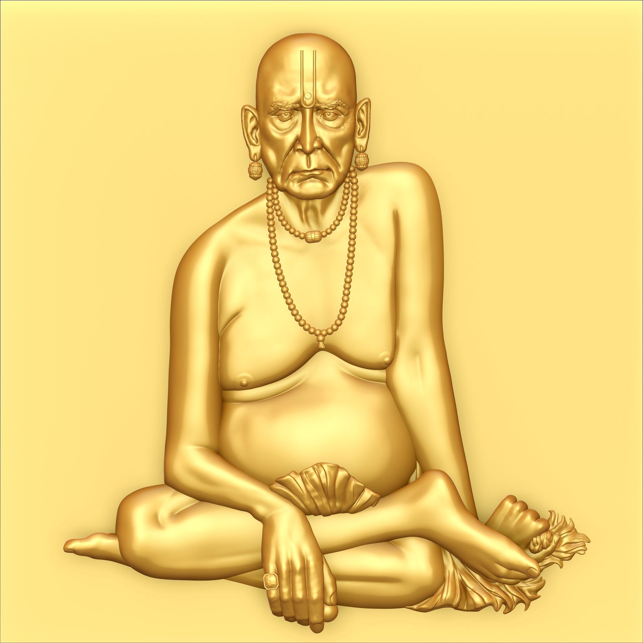 Swami-Samarth- Bass-Relief CNC 3D model | CGTrader