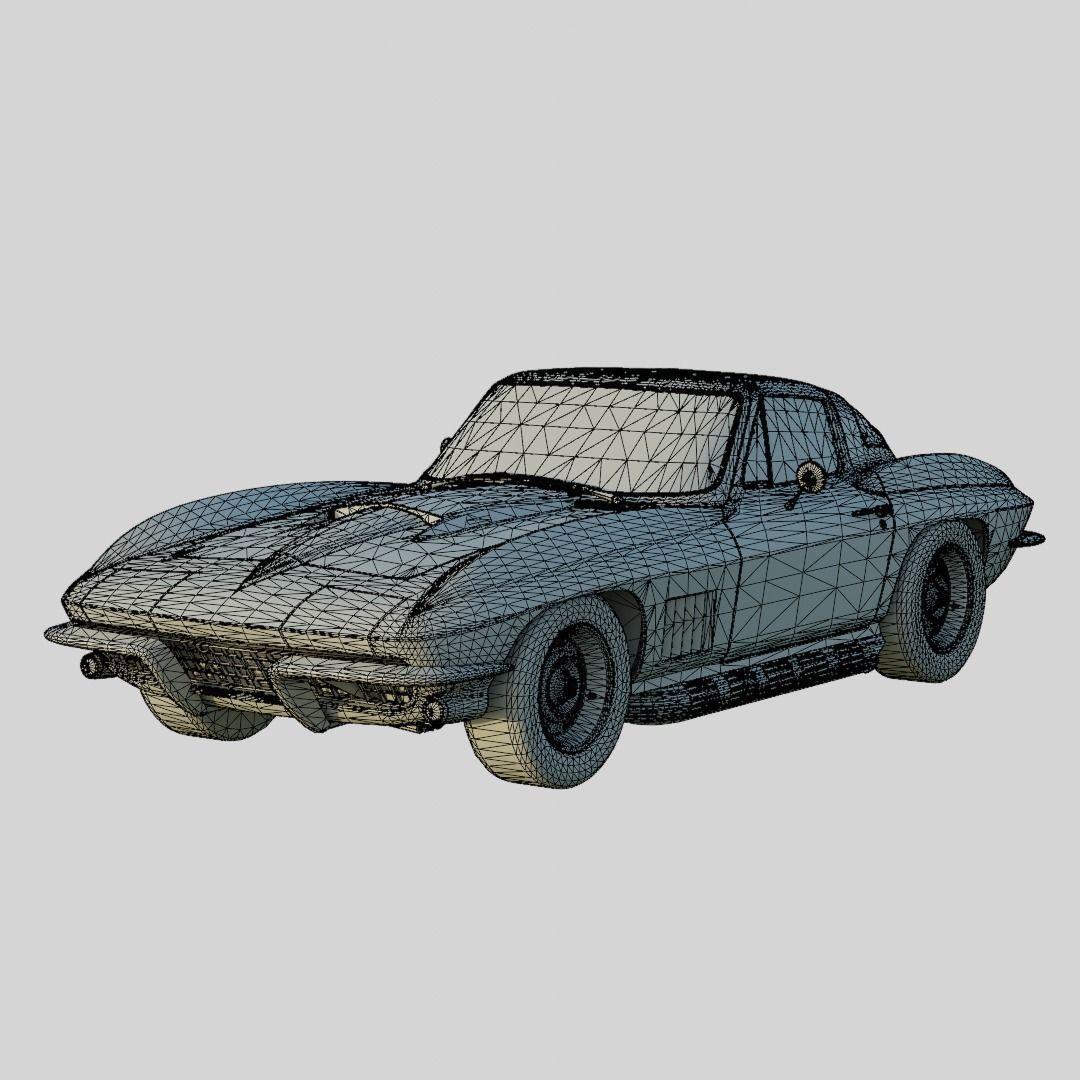 3D model Chevrolet Corvette C2 Stingray 1967 VR / AR / low-poly | CGTrader