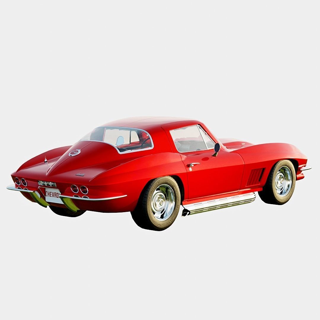 3D model Chevrolet Corvette C2 Stingray 1967 VR / AR / low-poly | CGTrader