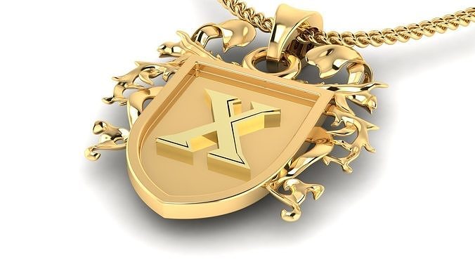 Letter- X - Pendant Name 3D model 3D printable | CGTrader