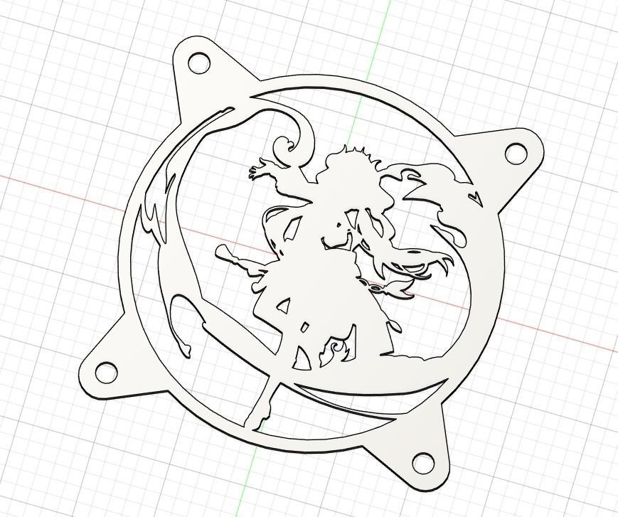 Genshin Impact Nilou PC fan cover 3D model 3D printable | CGTrader