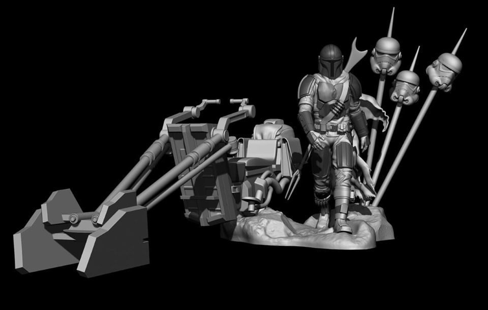 Mando mandalorian Star Wars STL files 3d printing collectibles 3D model 3D printable | CGTrader