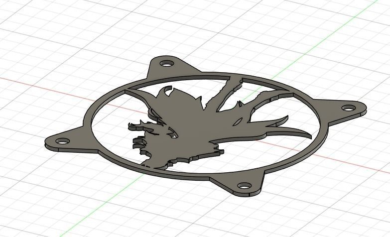 Genshin Impact Neuvillette PC fan cover 3D model 3D printable | CGTrader