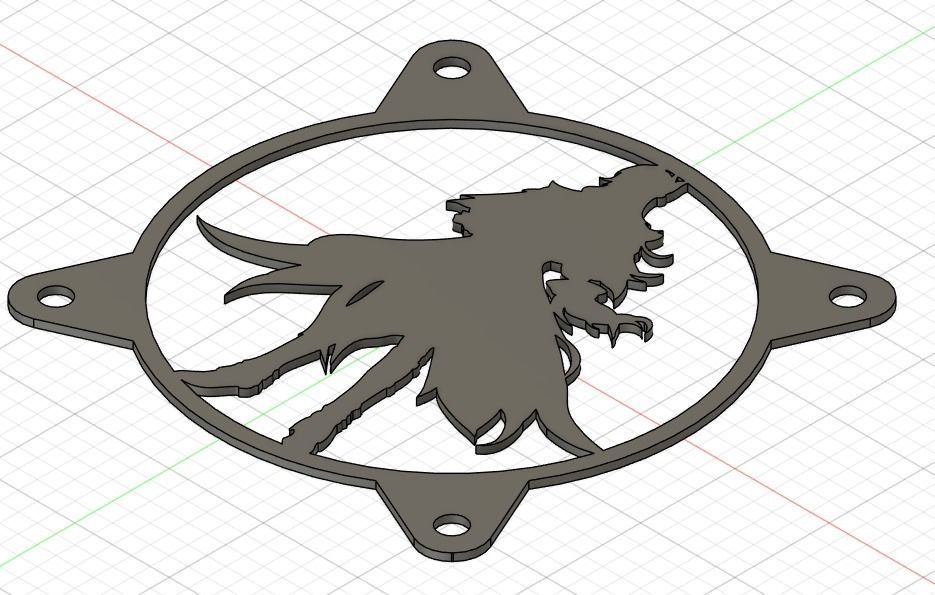 Genshin Impact Neuvillette PC fan cover 3D model 3D printable | CGTrader