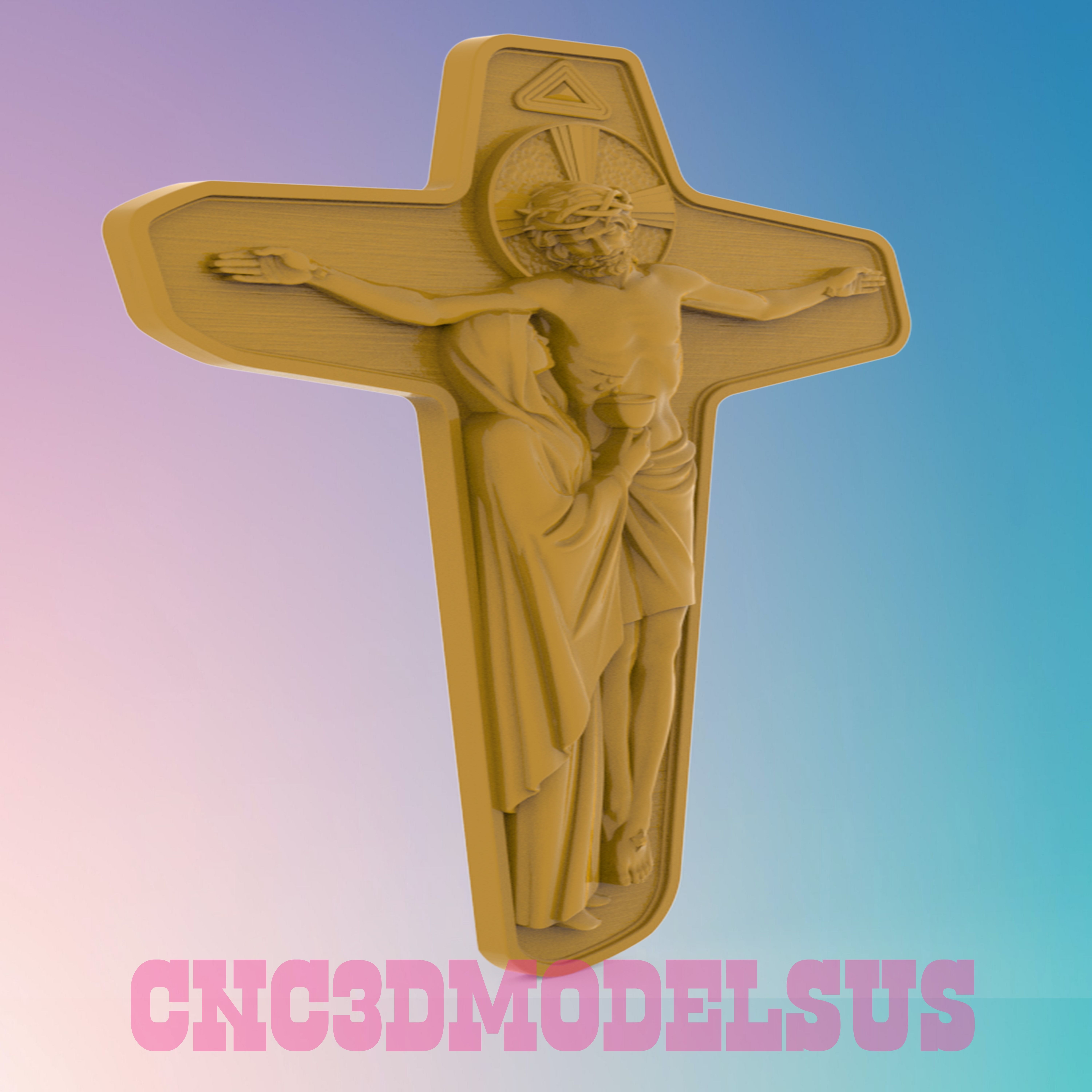 Jesus and Virgin Mary 3D MODEL STL FILE FOR CNC ROUTER LASER 3D model ...