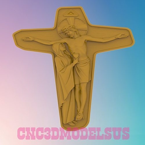 Jesus and Virgin Mary 3D MODEL STL FILE FOR CNC ROUTER LASER 3D model ...