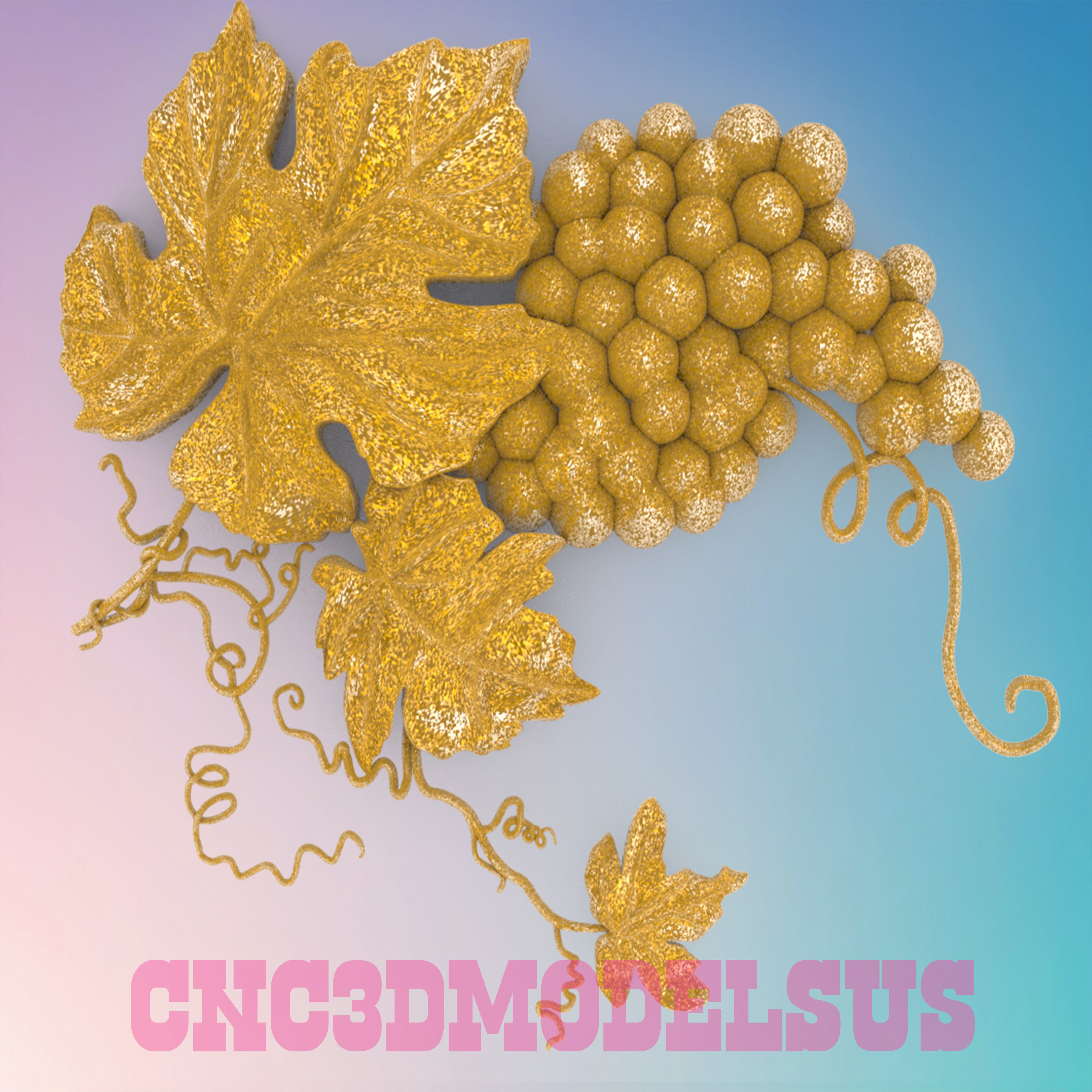 Grape Vines 3D MODEL STL FILE FOR CNC ROUTER LASER 3D model 3D ...