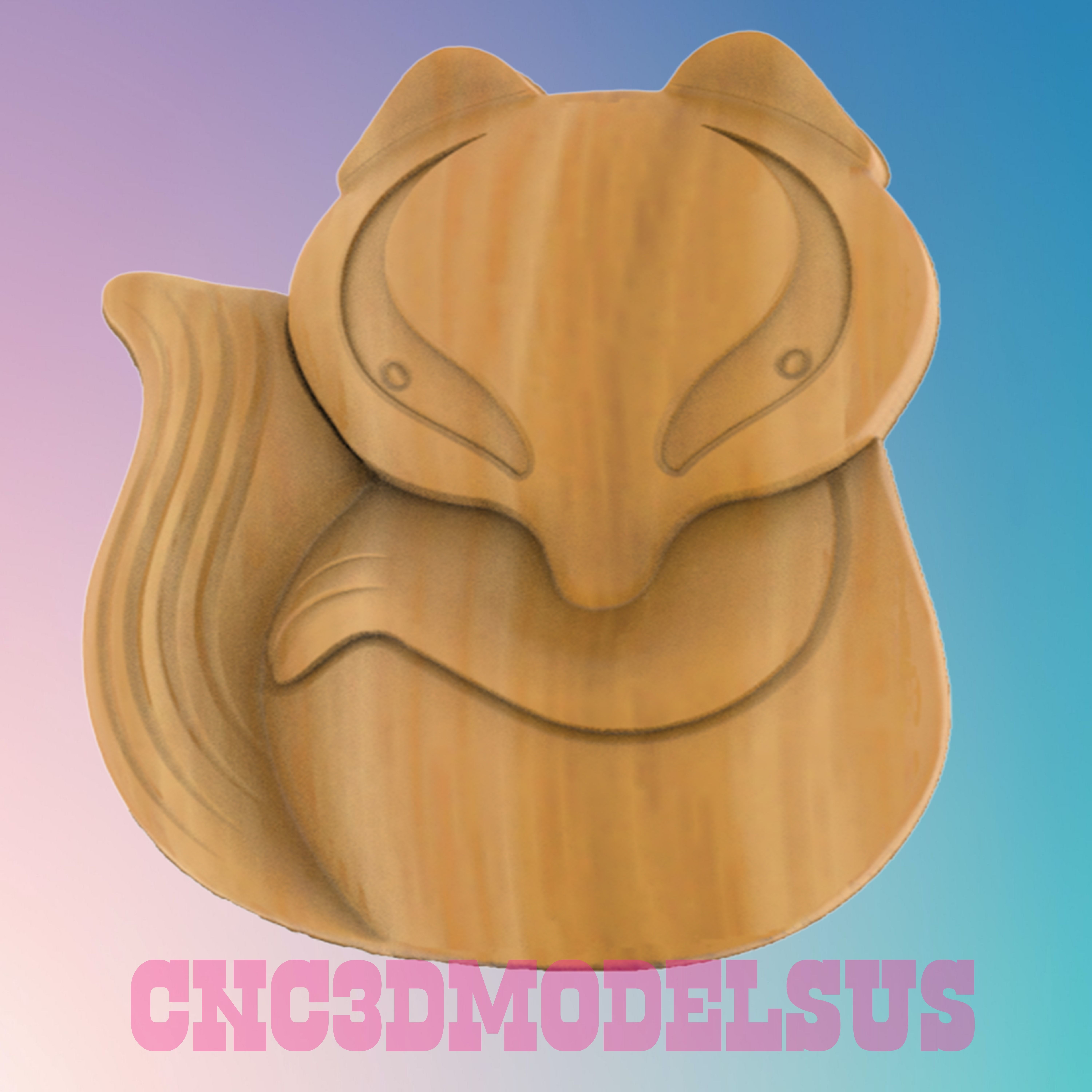 Squirrel 1 3D MODEL STL FILE FOR CNC ROUTER LASER 3D model 3D printable ...