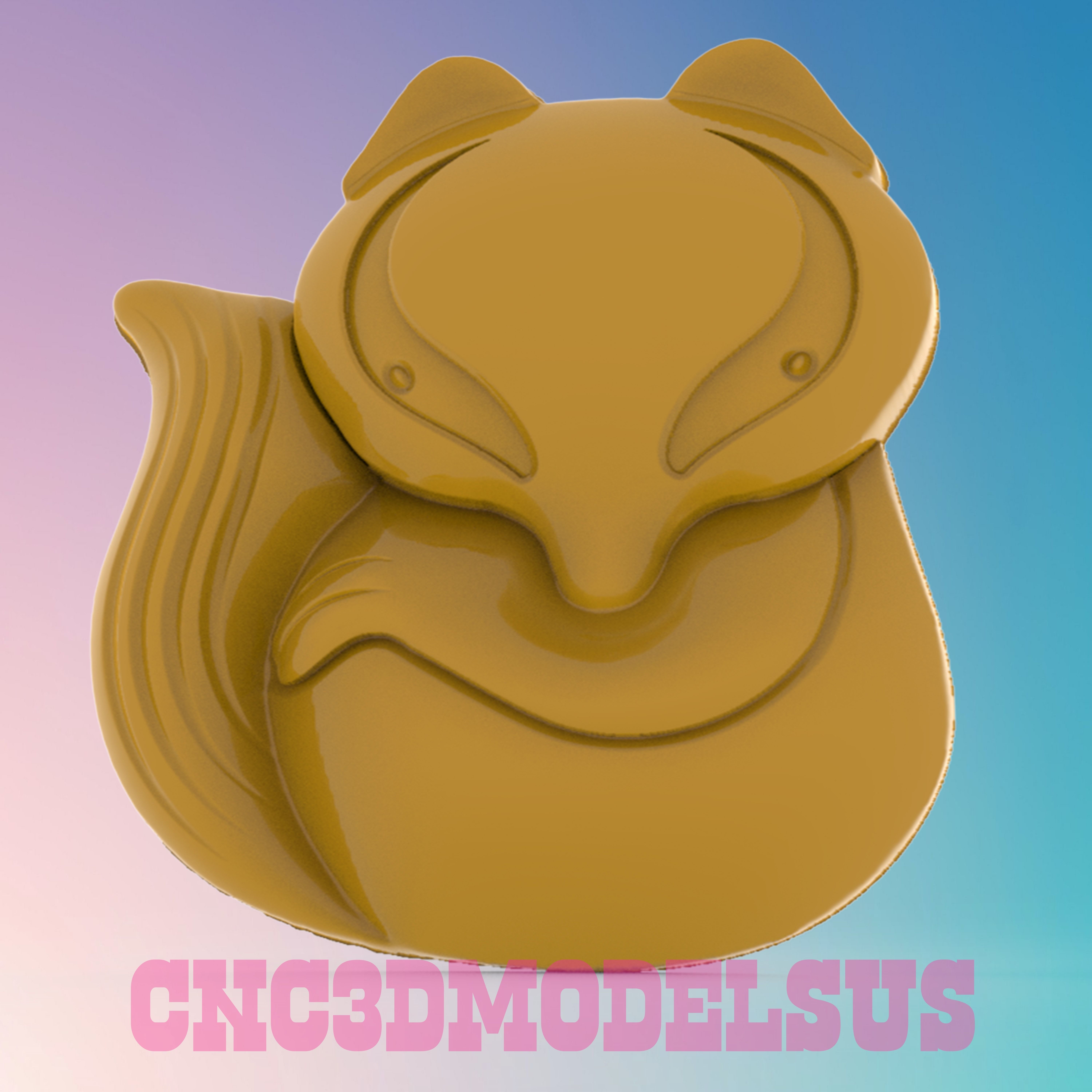 Squirrel 1 3D MODEL STL FILE FOR CNC ROUTER LASER 3D model 3D printable ...