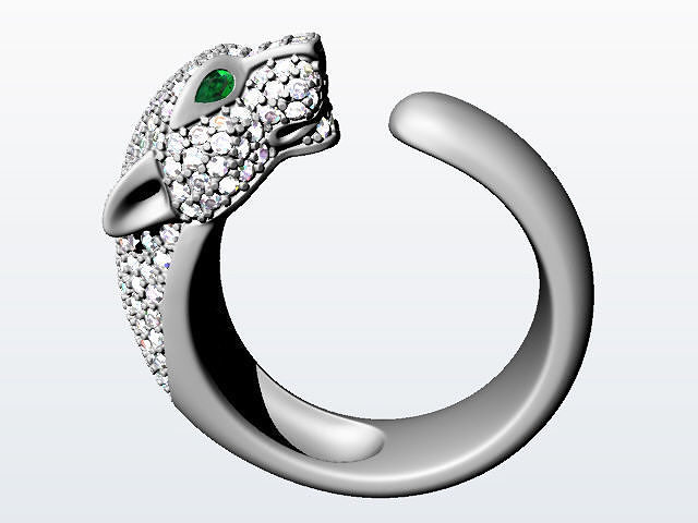 PANTHERE RING ANILLO PANTERA 3D model 3D printable | CGTrader