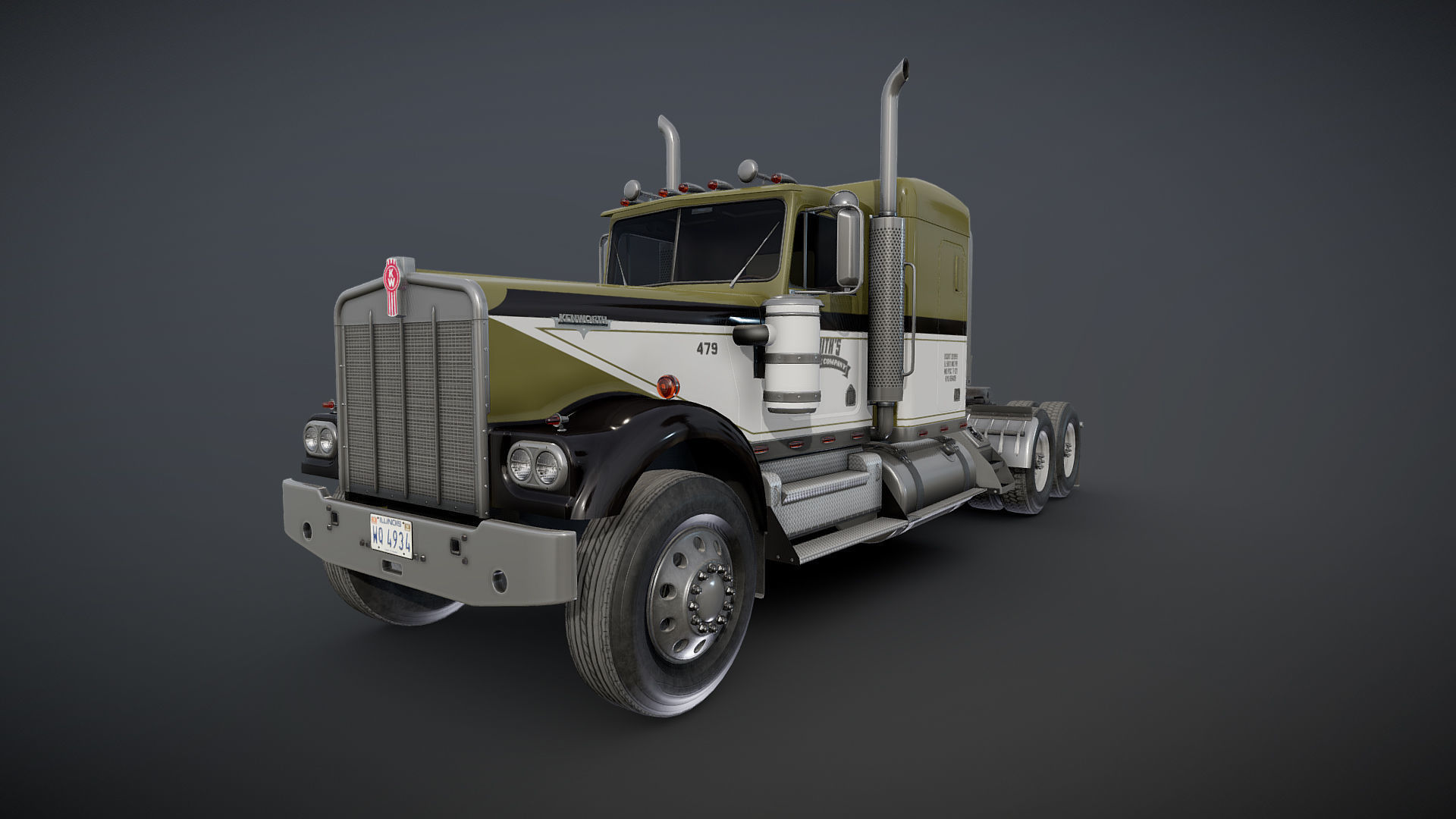 3D model Kenworth W900A VR / AR / low-poly | CGTrader