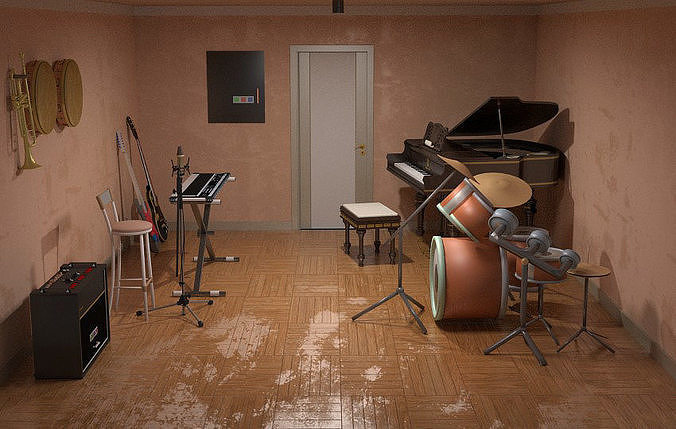 3D model Music room VR / AR / low-poly | CGTrader