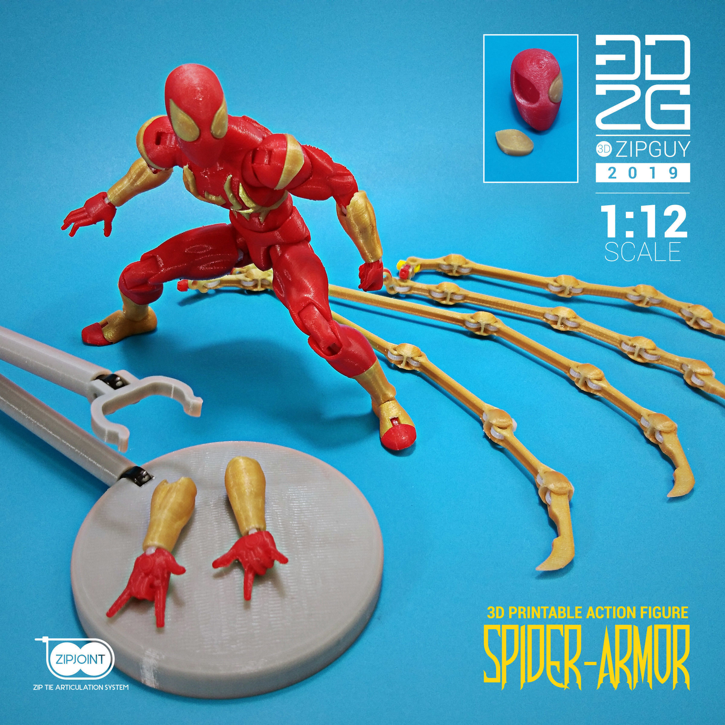 Zipguy Spiderman 3D Print Model 3D model 3D printable | CGTrader