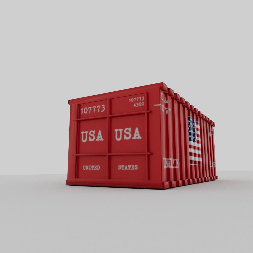 3D model American container VR / AR / low-poly | CGTrader