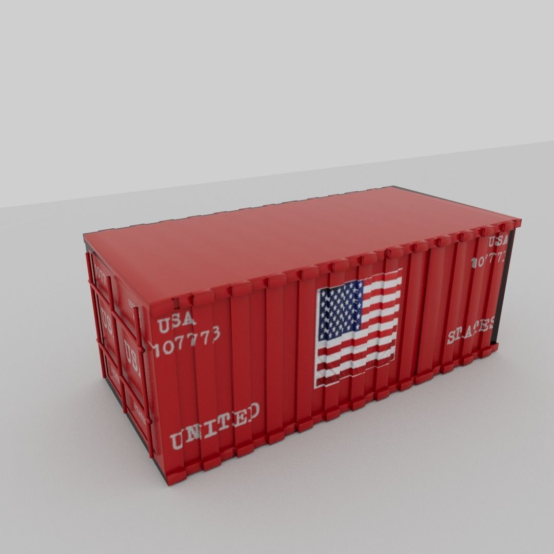 3D model American container VR / AR / low-poly | CGTrader