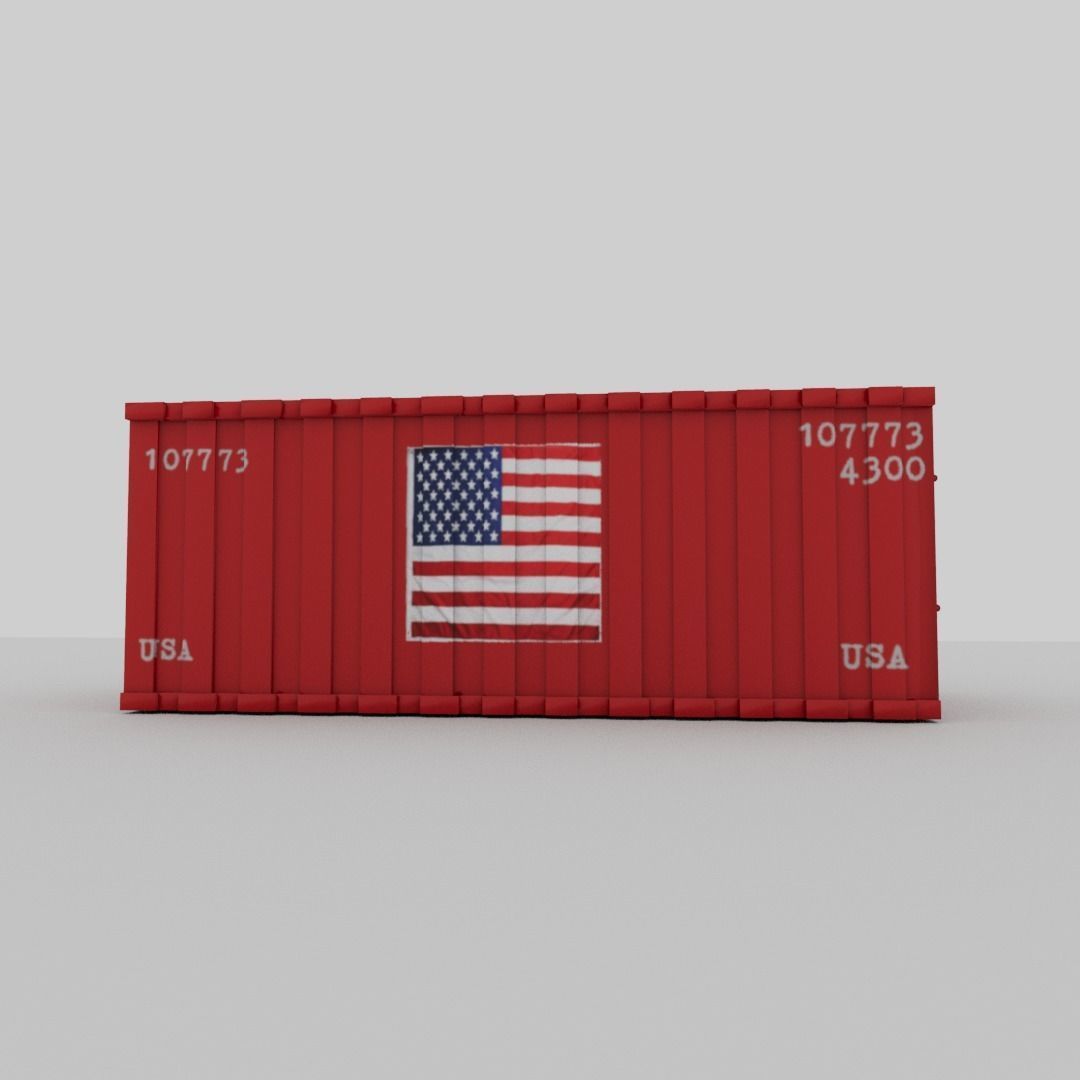 3D model American container VR / AR / low-poly | CGTrader