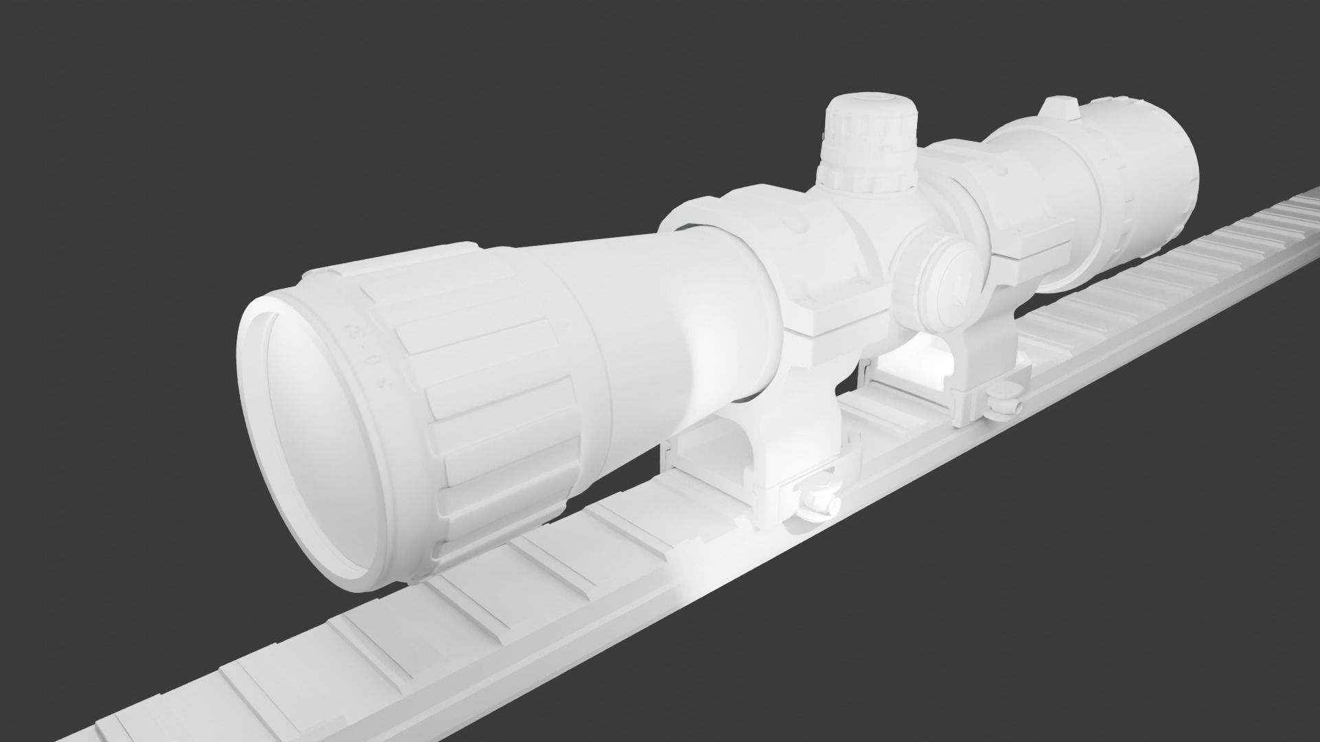 Precision 8X Gun Scope - High-Quality 3D Model 3D model | CGTrader