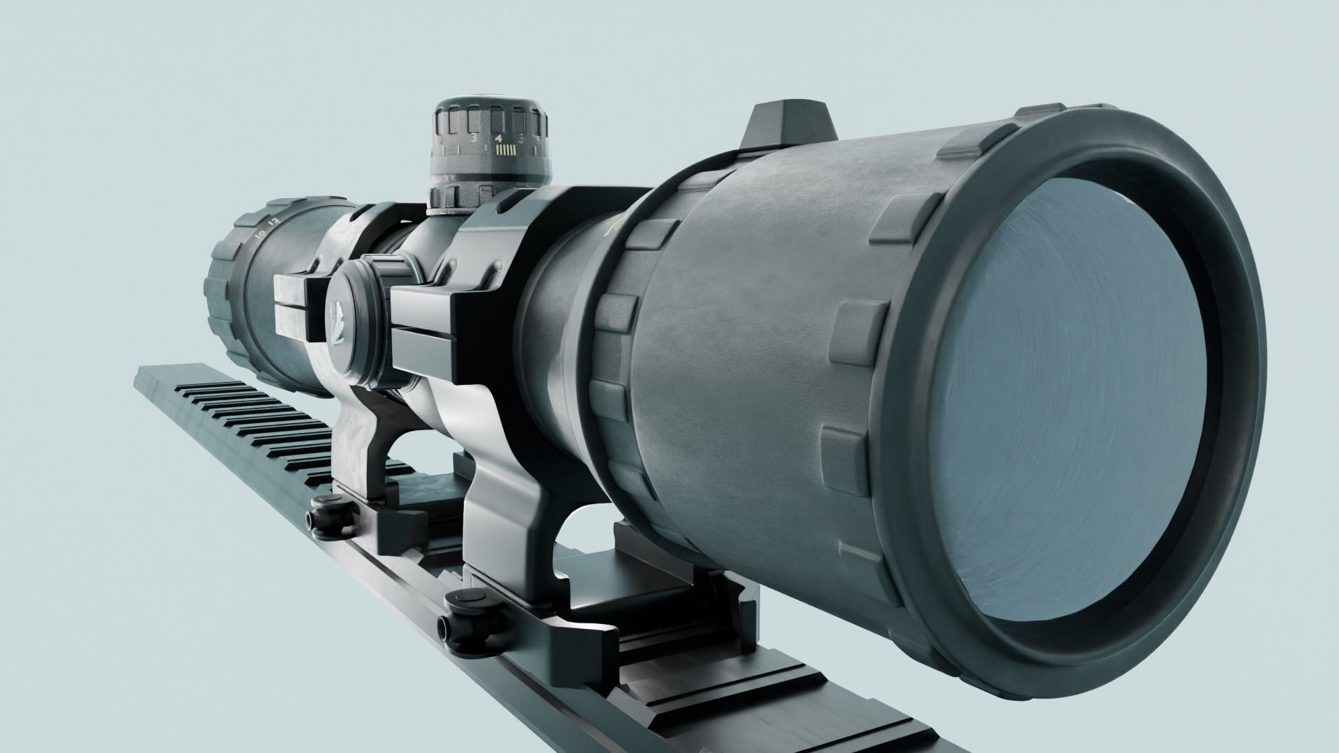 Precision 8X Gun Scope - High-Quality 3D Model 3D model | CGTrader