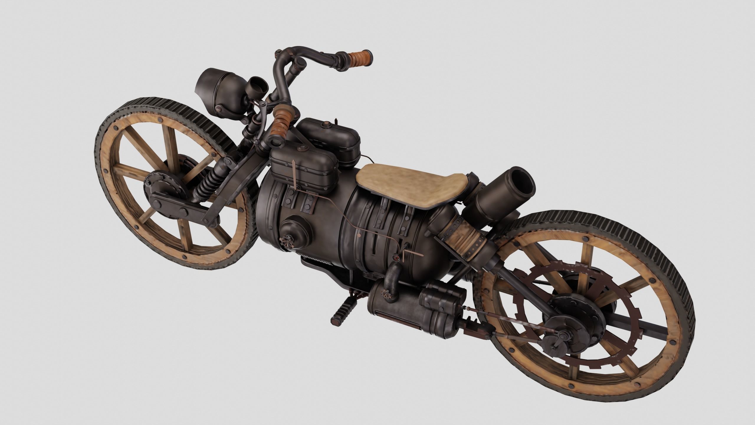 Steampunk Bike 3D model | CGTrader
