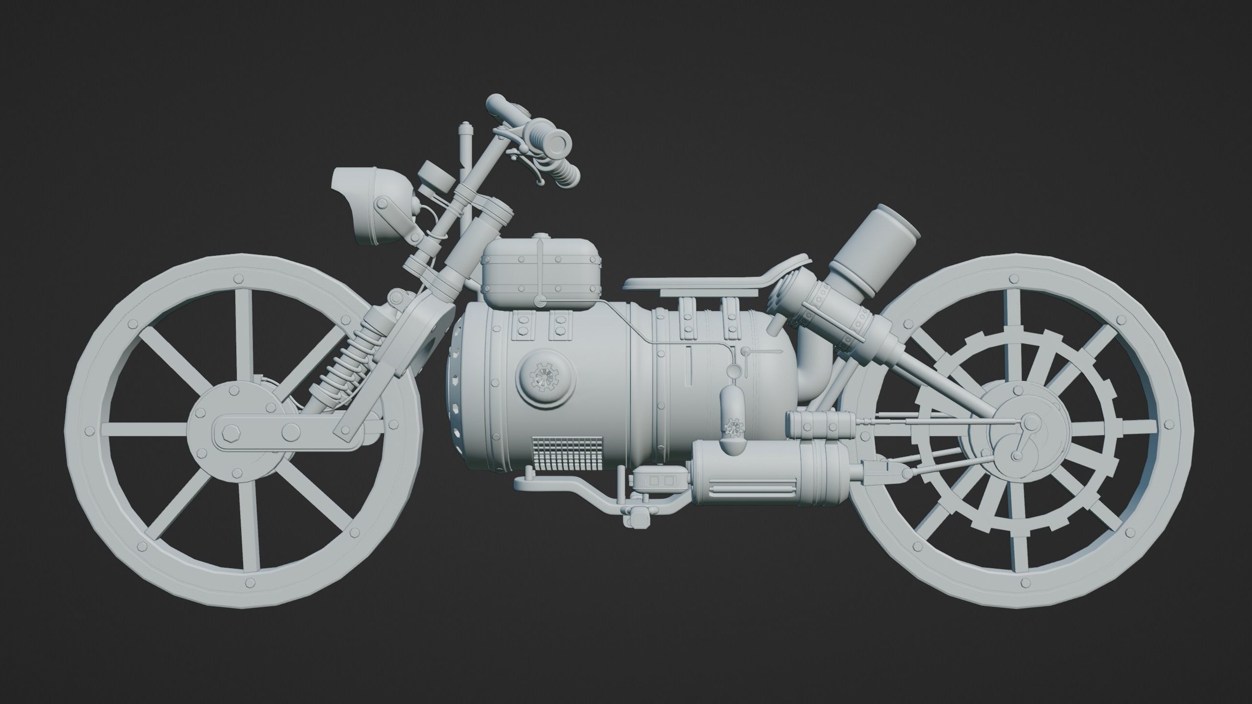 Steampunk Bike 3D model | CGTrader