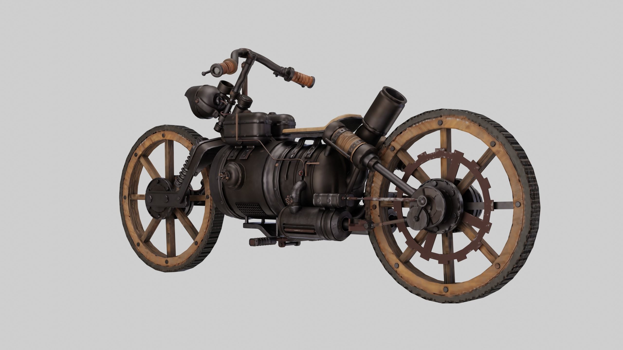 Steampunk Bike 3D model | CGTrader