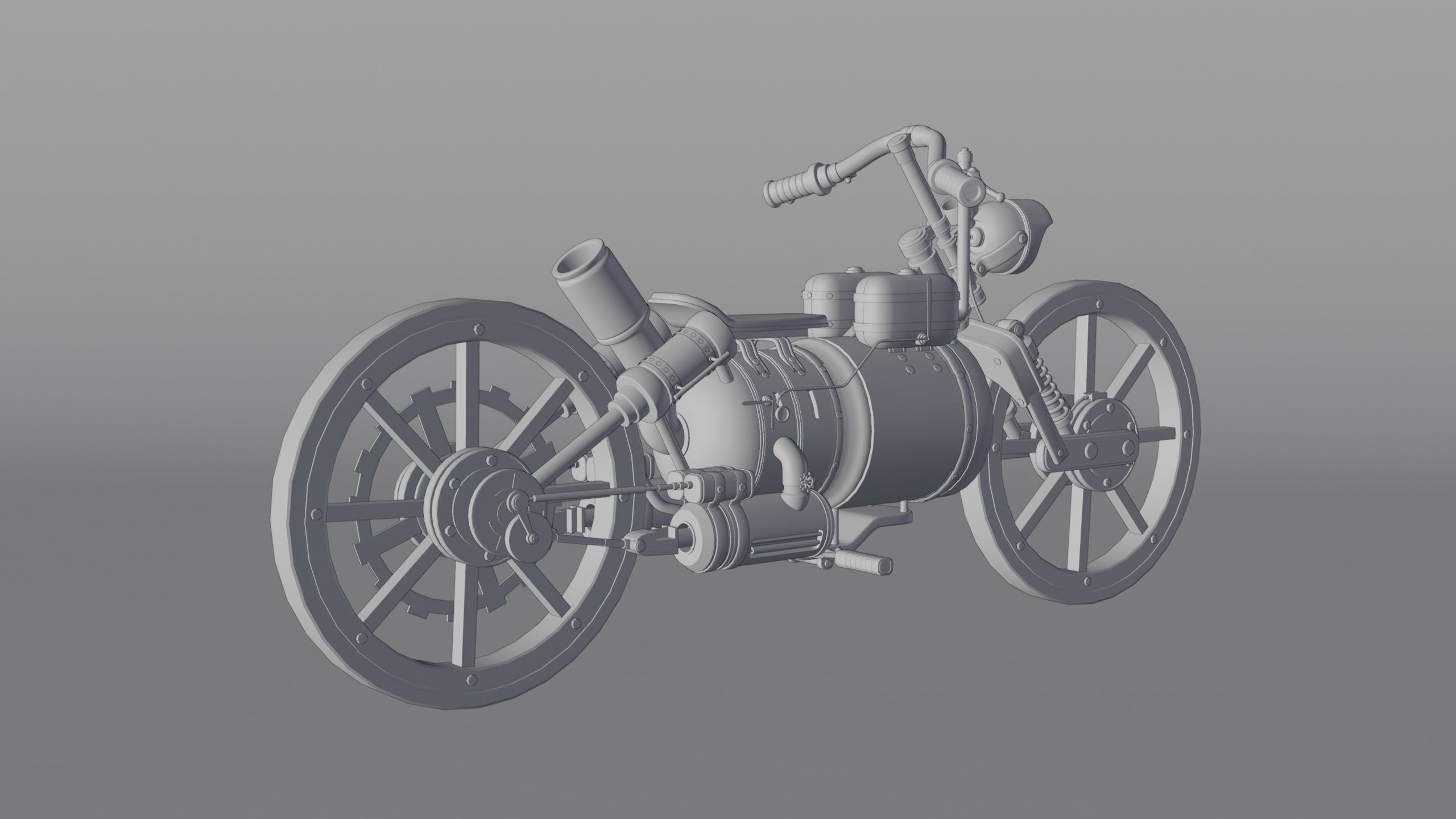Steampunk Bike 3D model | CGTrader