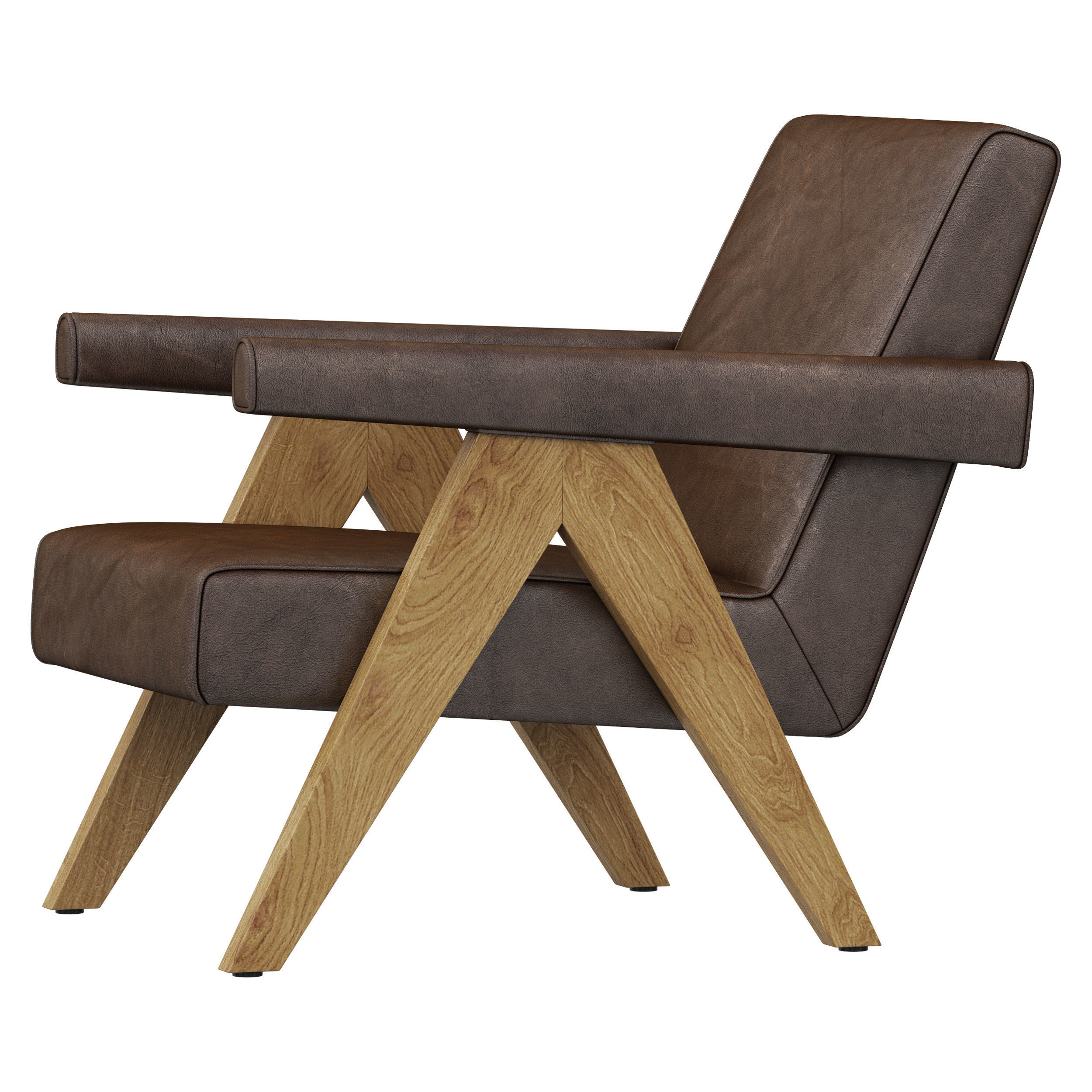 Restoration Hardware Jakob Leather Lounge Chair 3D model | CGTrader