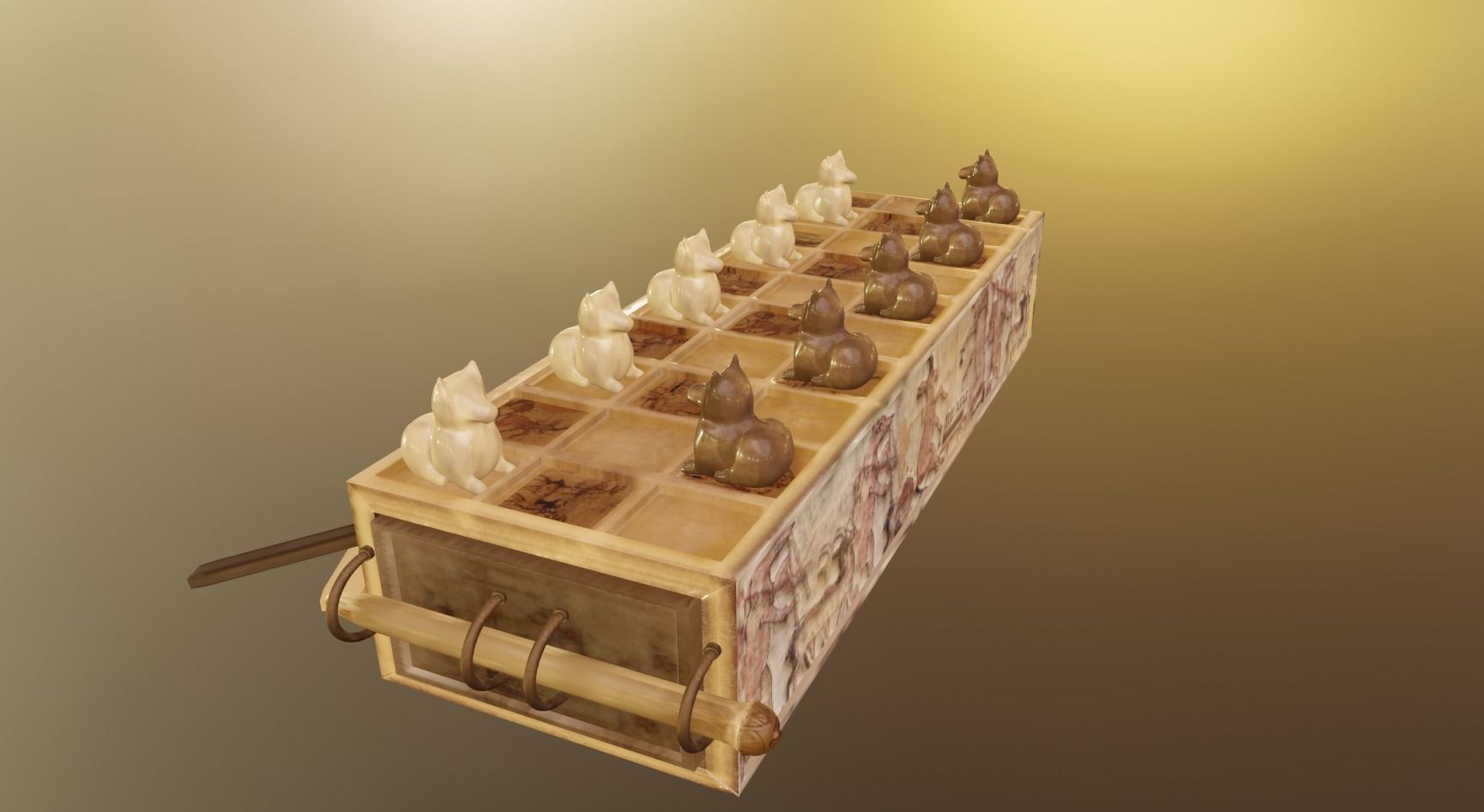 3D model Senet 3D Model Ancient Egyptian Board Game VR / AR / low-poly ...