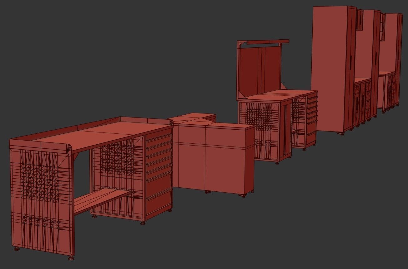 3D model Workbench Pack VR / AR / low-poly | CGTrader