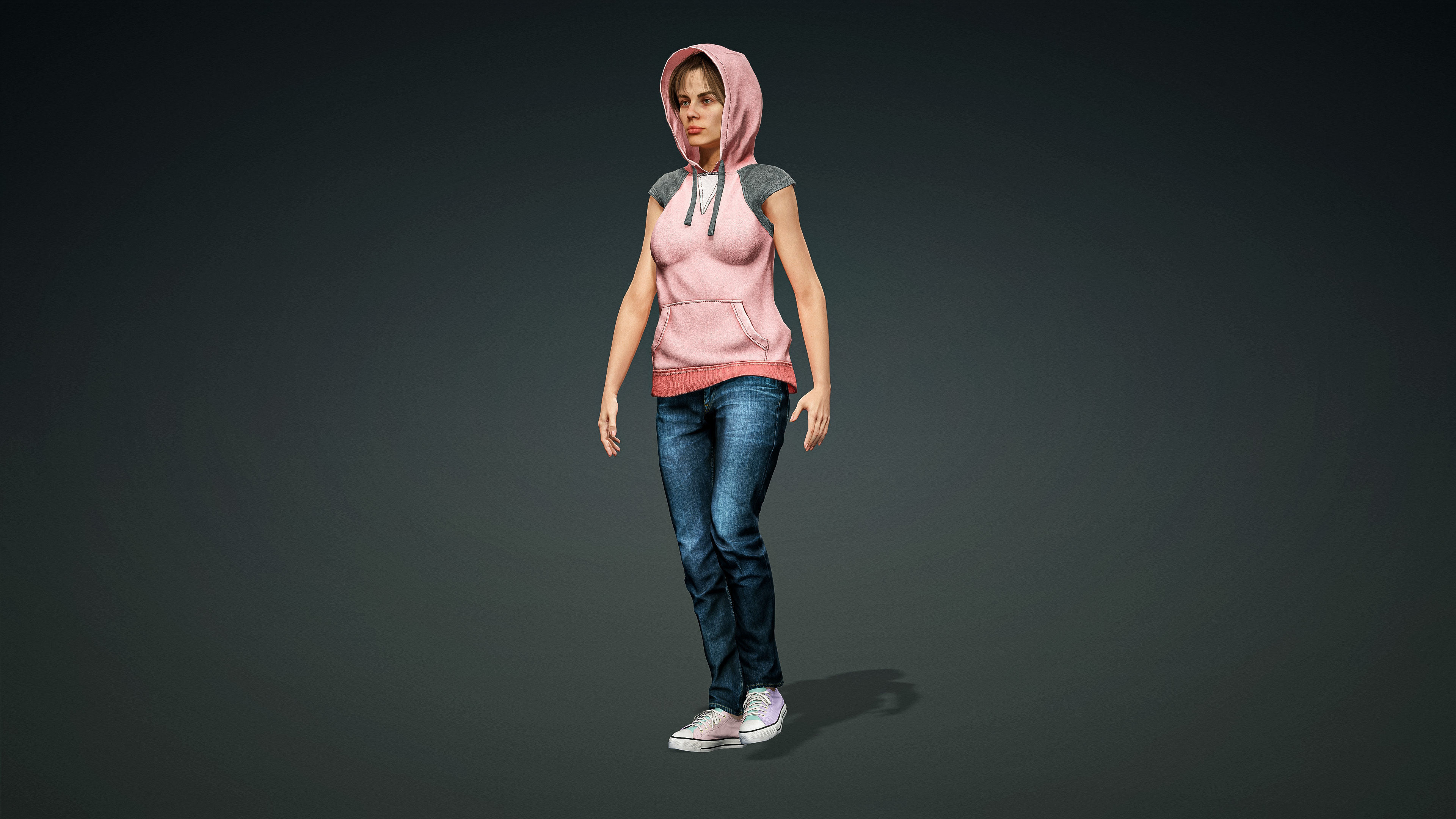 3D model High Quality Realistic Female Rapper Dancer Hip Hop VR / AR ...