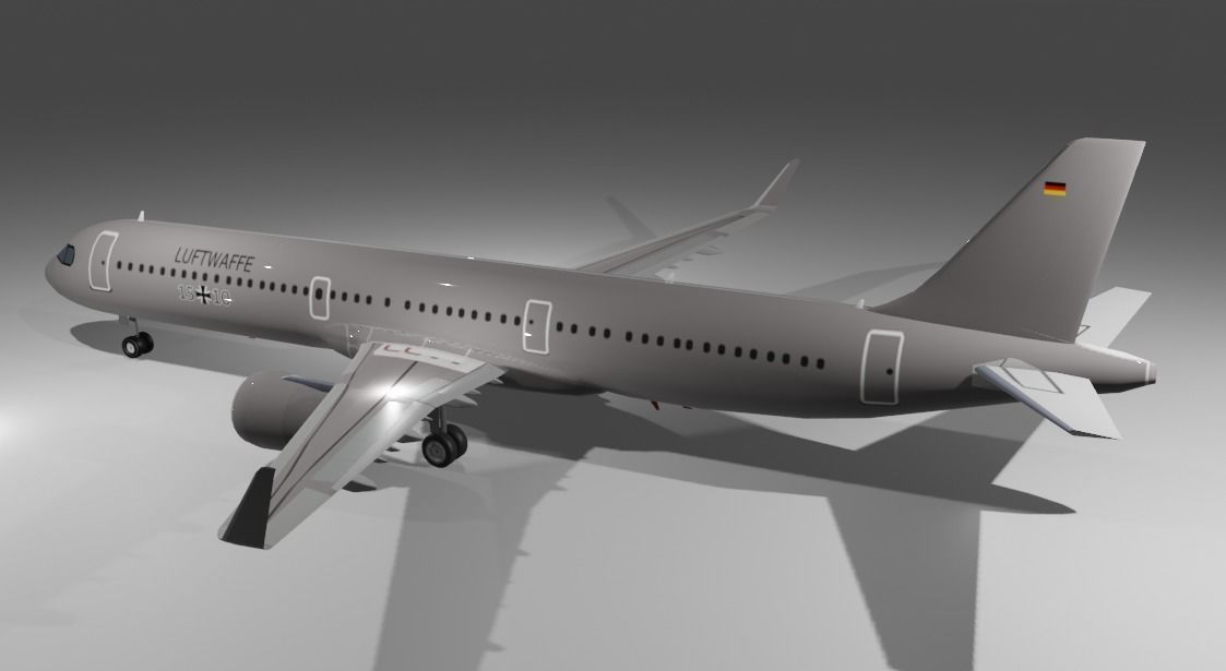 3D model Luftwaffe German Airforce Airbus a321neo LR 3D Model VR / AR ...