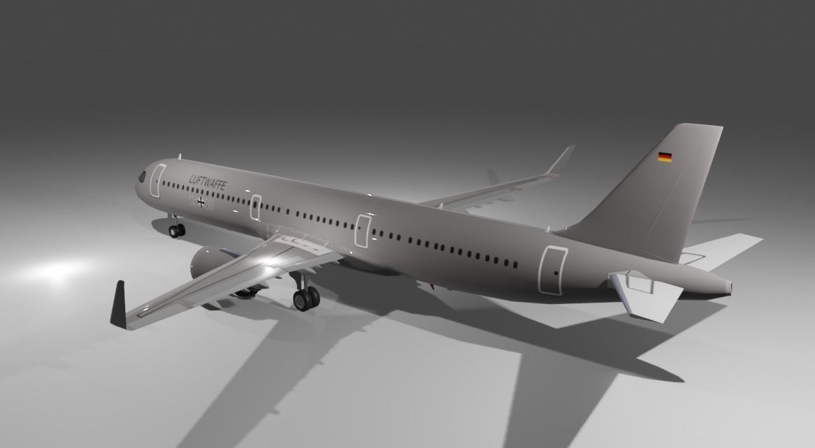 3D model Luftwaffe German Airforce Airbus a321neo LR 3D Model VR / AR ...