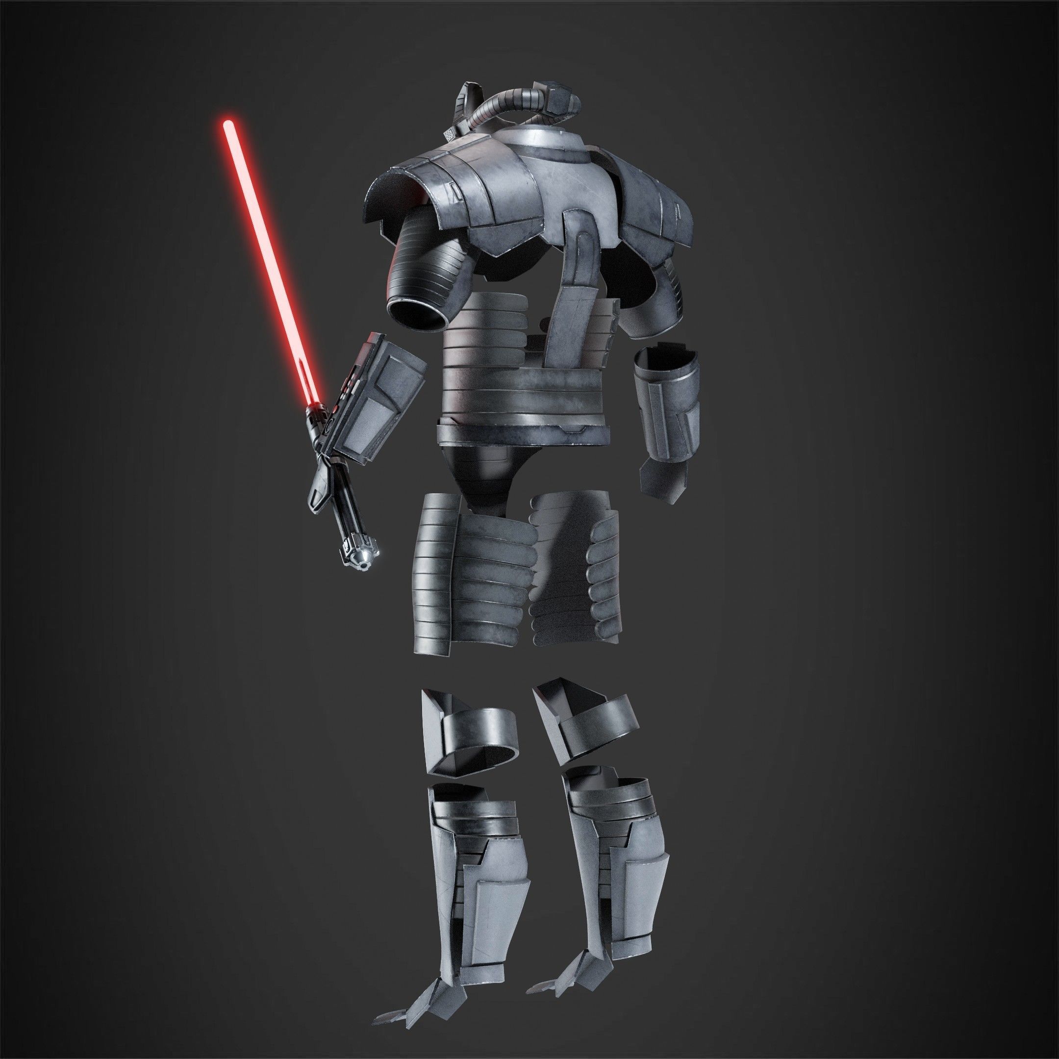 Star Wars Darth Malgus Full Armor and Lightsaber for Cosplay 3D Model ...