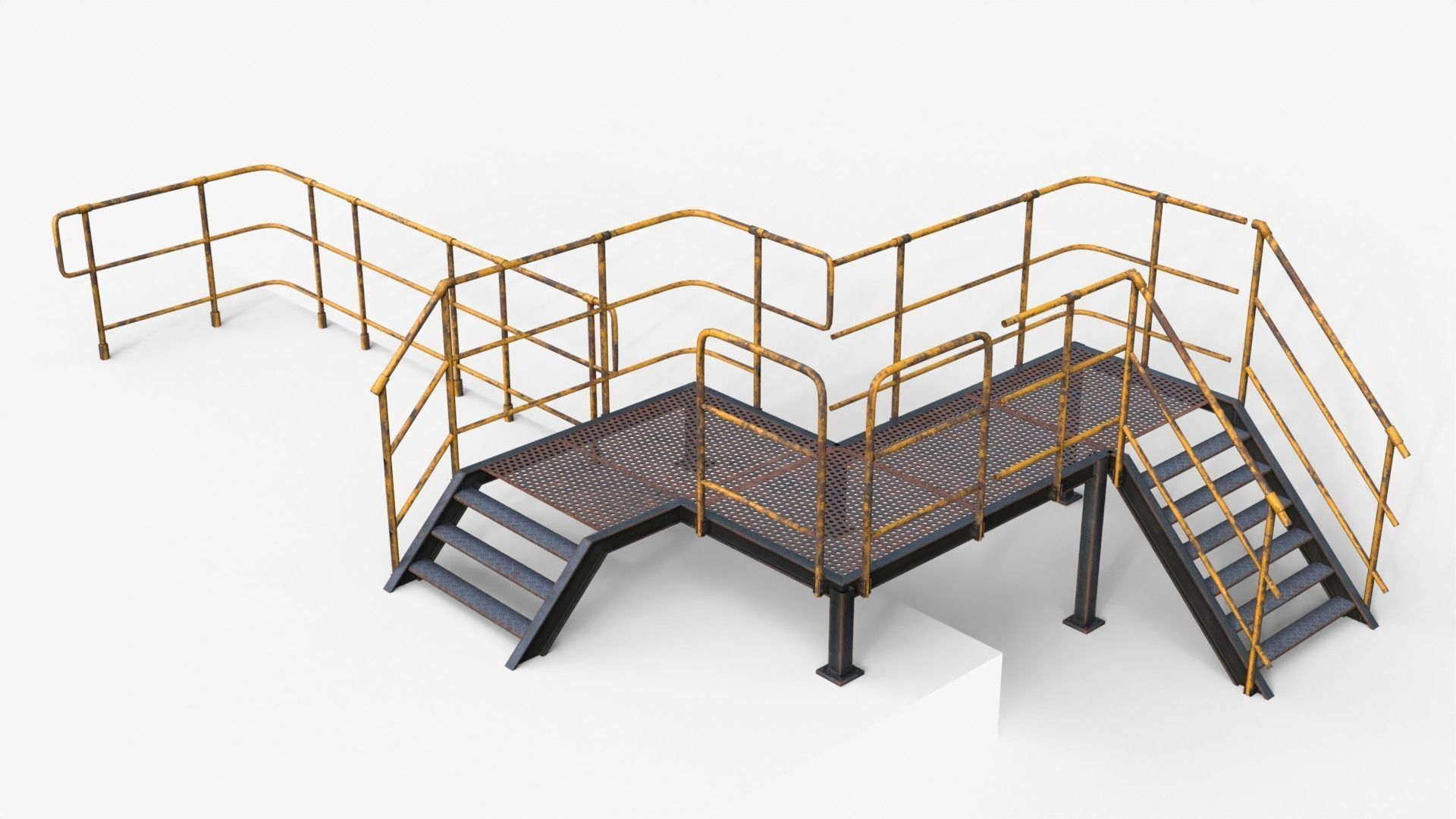 3D model Modular Industrial Walkway VR / AR / low-poly | CGTrader