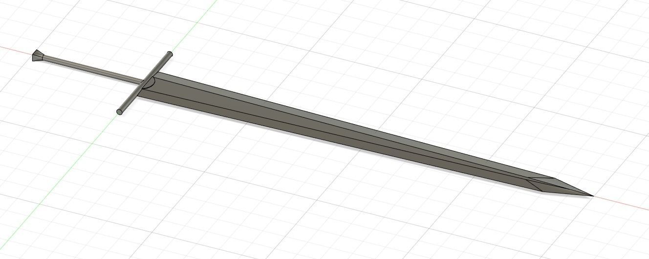 printable model of sword free 3D model 3D printable | CGTrader