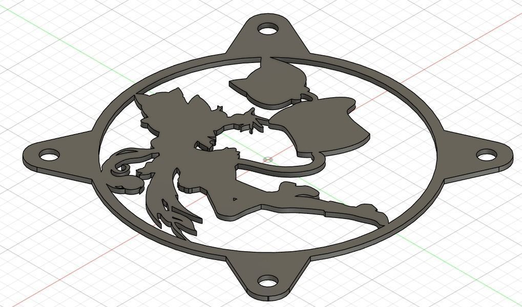 Genshin Impact Lynette PC fan cover 3D model 3D printable | CGTrader