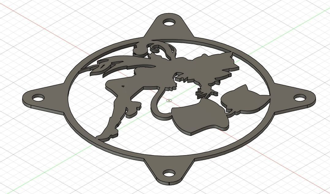 Genshin Impact Lynette PC fan cover 3D model 3D printable | CGTrader