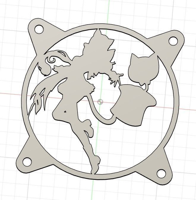 Genshin Impact Lynette PC fan cover 3D model 3D printable | CGTrader