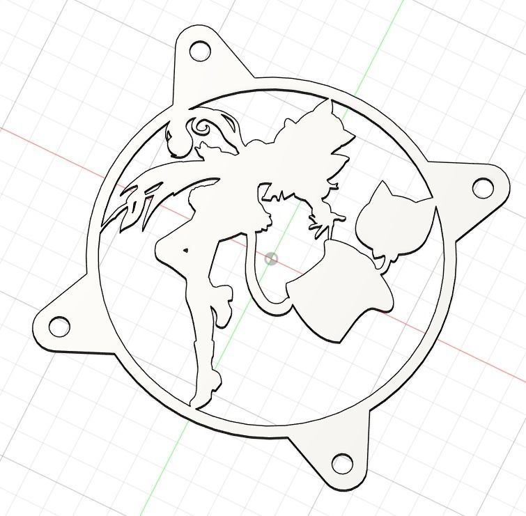 Genshin Impact Lynette PC fan cover 3D model 3D printable | CGTrader