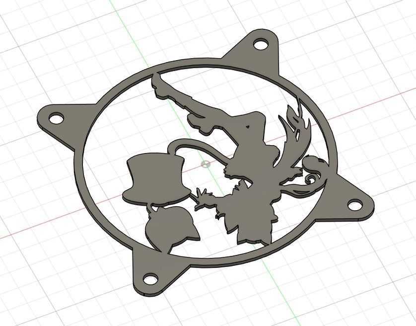 Genshin Impact Lynette PC fan cover 3D model 3D printable | CGTrader