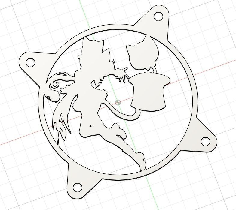 Genshin Impact Lynette PC fan cover 3D model 3D printable | CGTrader