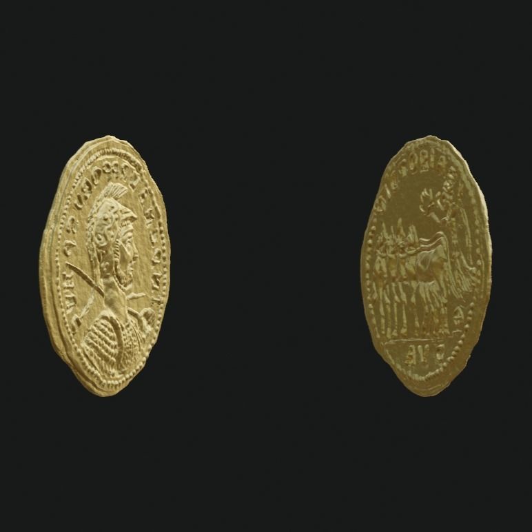 Golden Aureus of Emperor Probus Roman Coin 3D model | CGTrader