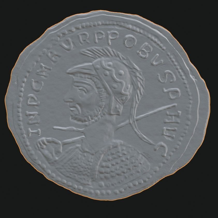 Golden Aureus of Emperor Probus Roman Coin 3D model | CGTrader