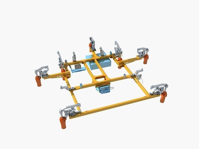 Industrial Equipment 44 - Car Front Floor Fixture 3D model | CGTrader