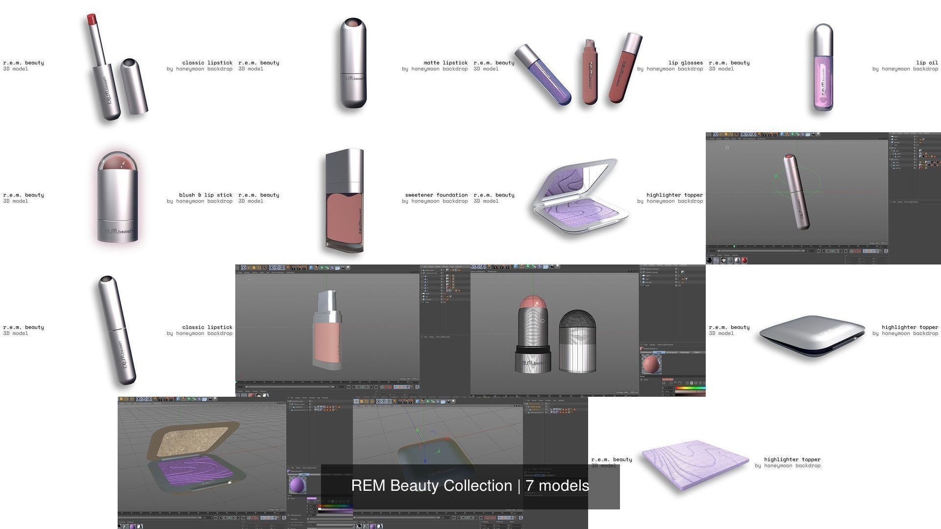 REM Beauty Collection | CGTrader