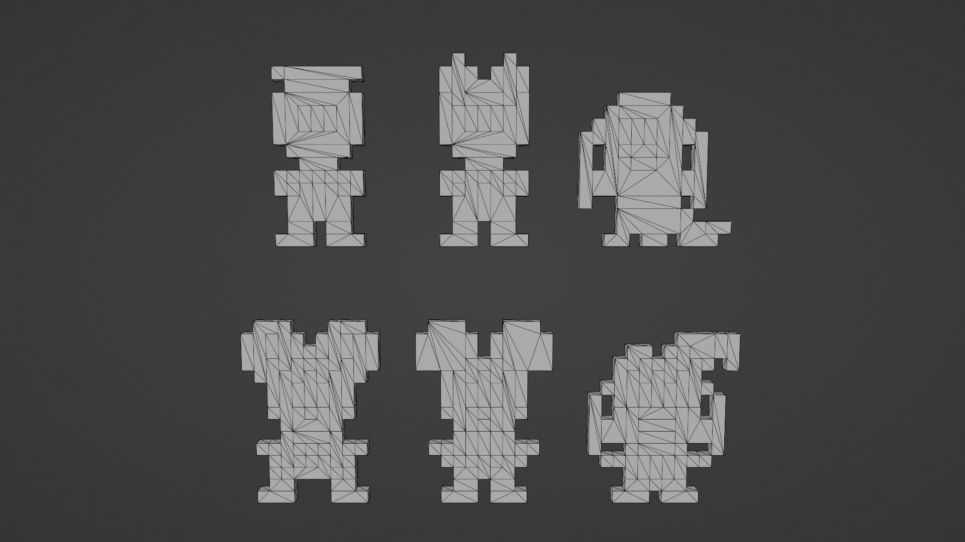 3D model Mickey Mouse Friends Pixel VR / AR / low-poly | CGTrader